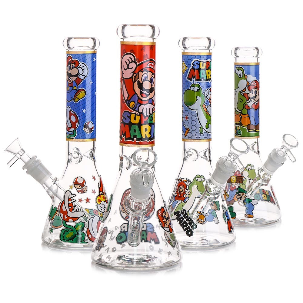 10" Mario Water Pipe Beaker with 14mm Male Bowl – LA Wholesale Kings